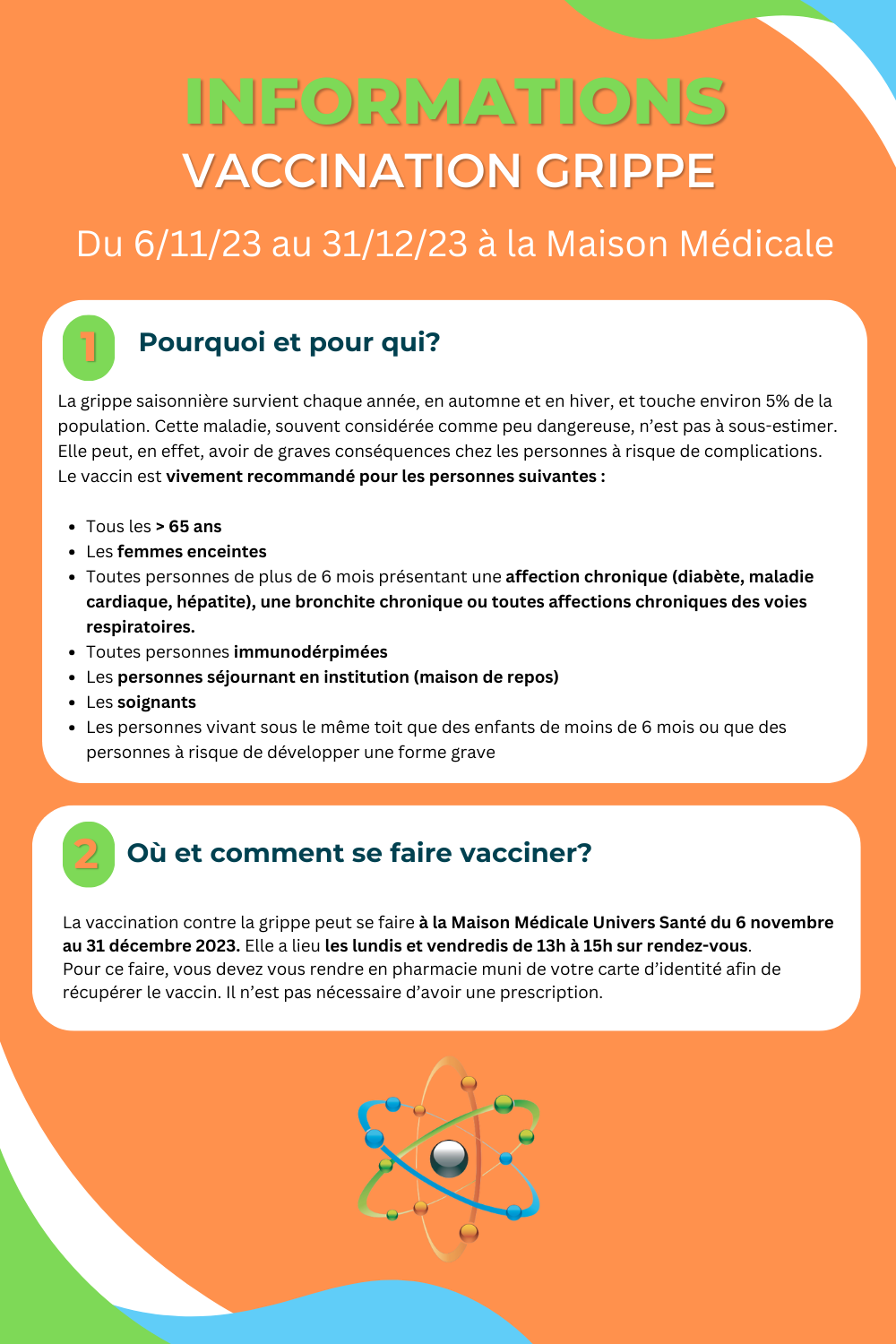 Vaccination grippe – Maison Médicale UNIVERS SANTE